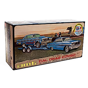 AMT Cal Drag Combo 1964 Galaxie, AWB Falcon & Trailer 1:25 Scale Model Kit