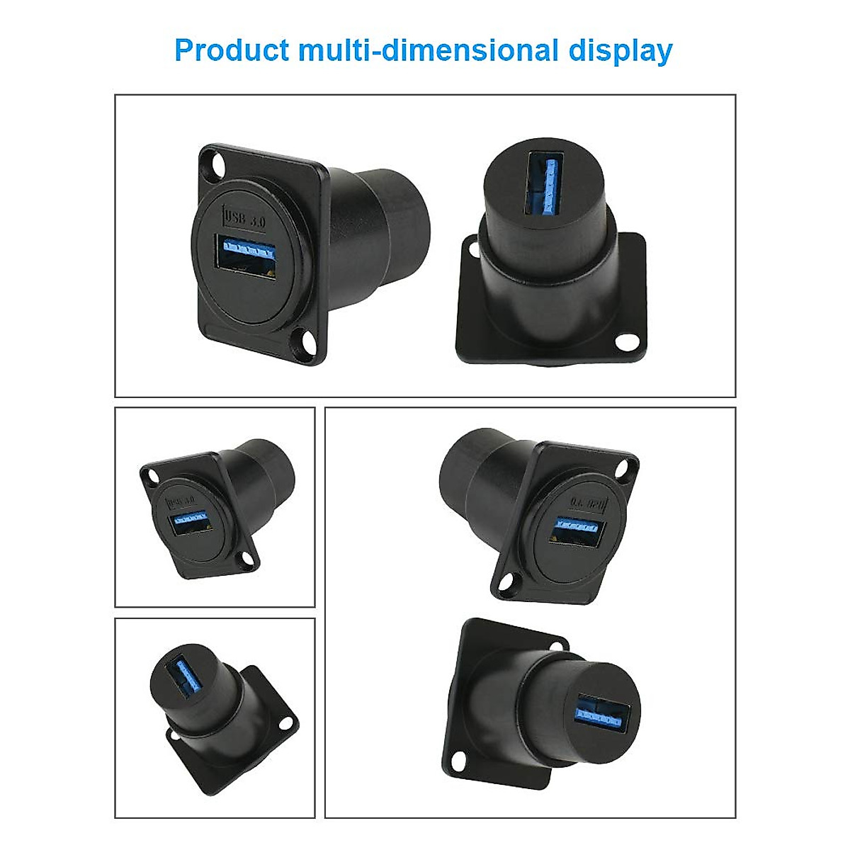 Toronce USB3.0 D Series Panel-Mount Connector | D-USB-3.0 USB 3.0 Pass Through Connector