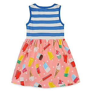 warmstraw Toddler Baby Girl Sun Dress Floral Summer Seaside Beach Dress Overall Outfits Onepiece Dresses Ice Cream Pattern 6-7 Years