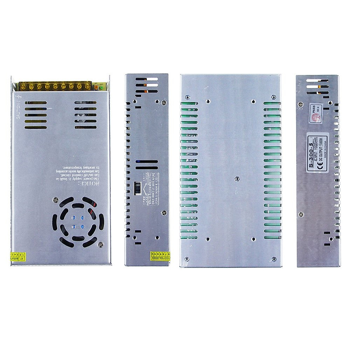 ALITOVE 5V 60A 300W Power Supply Transformer Adapter Converter AC110V/220V to DC 5V 60amp LED Driver for WS2812B WS2811 WS2801 APA102 LED Strip Pixel Light CCTV Camera Security System