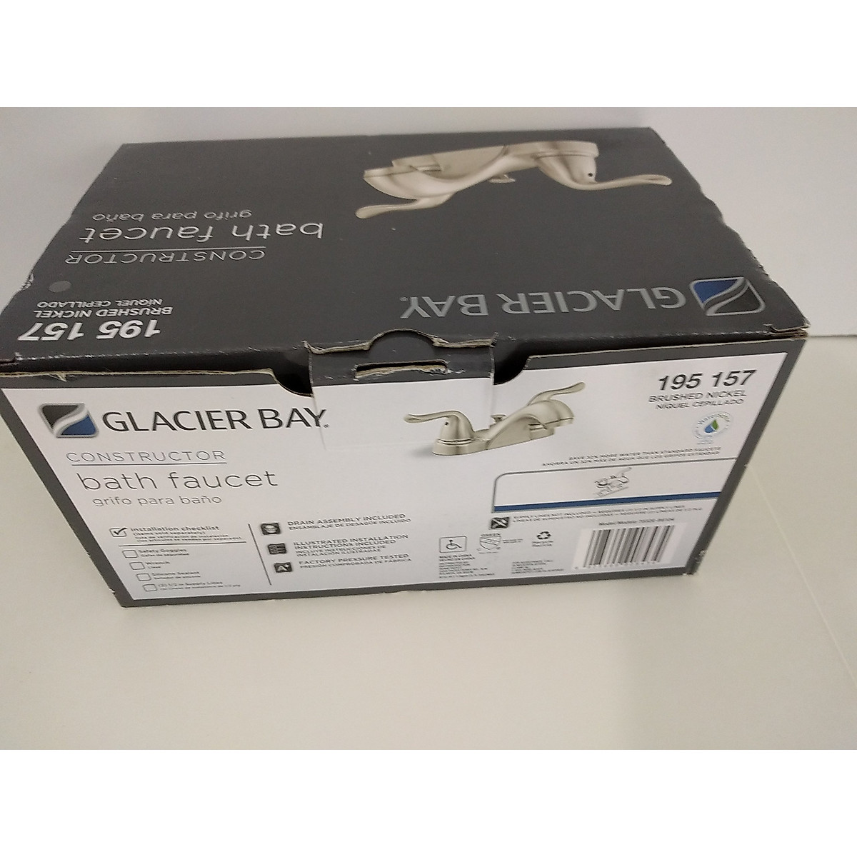 Glacier Bay Constructor Bath Faucet Brushed Nickel