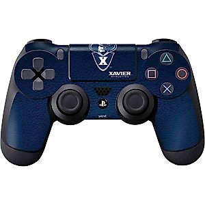 Skinit Decal Gaming Skin Compatible with PS4 Controller - Officially Licensed Xavier University Xavier University Design