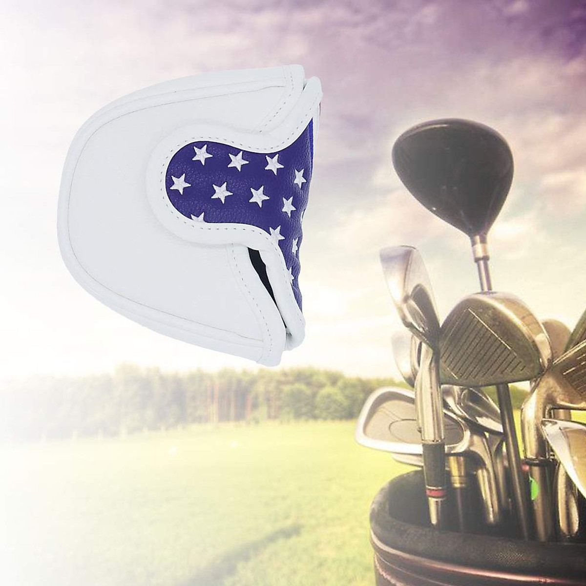HISTAR Stars and Stripes Magnetic Closure Golf Mallet Putter Head Covers for Odyssey Scotty USA
