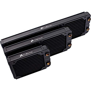 CORSAIR Hydro X Series XR5 360mm Water Cooling Radiator - Triple 120mm Fan Mounts - Premium Copper Construction - Easy Installation - Black