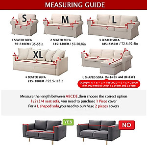 DuANgu Jacquard Sofa Slipcovers L Shape Stylish Sofa Cover Super Stretch Machine Washable Couch Covers Great for Kids & Pets -Blue-4 Seater+4 Seater