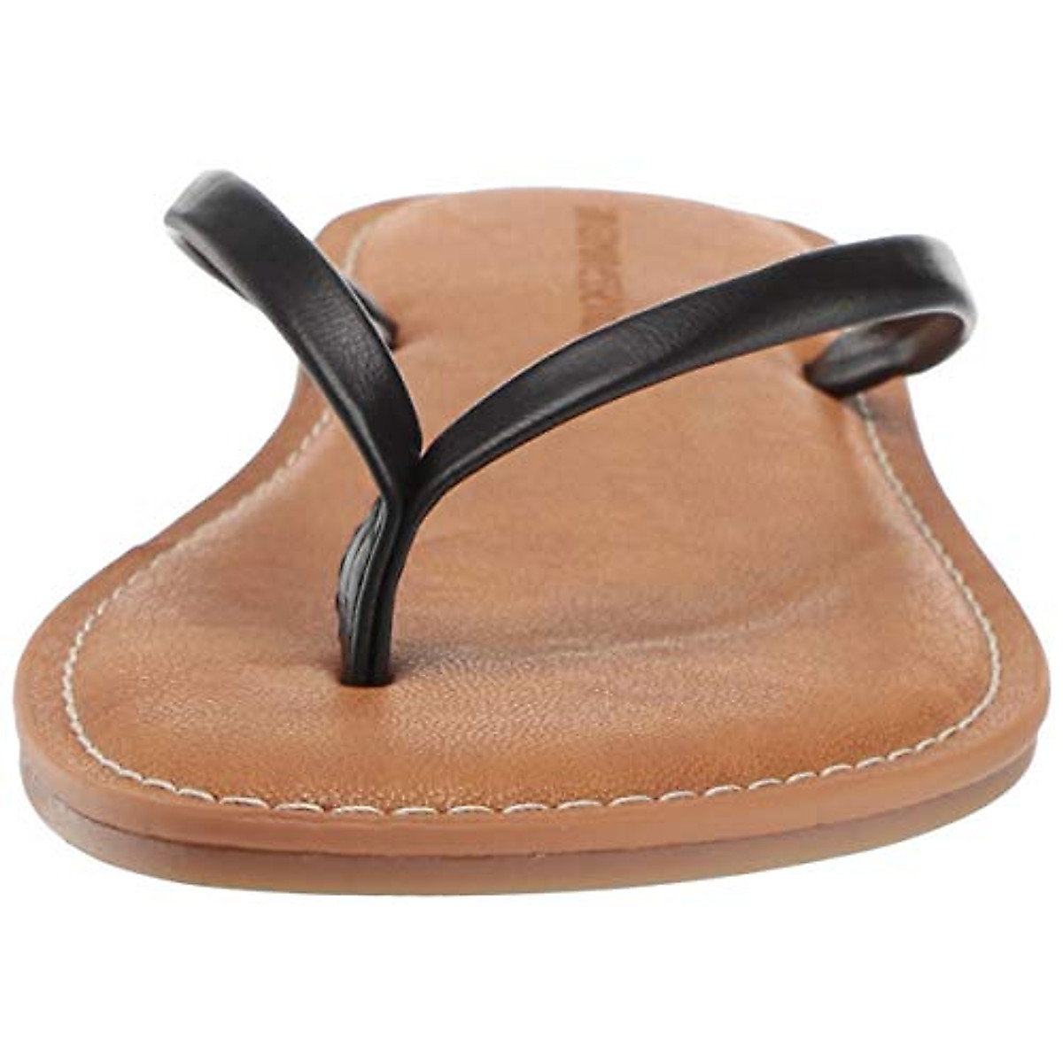 Amazon Essentials Women's Thong Sandal, Black, 7
