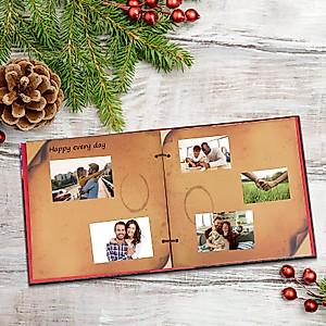 Our Adventure Book 12x12 Inch,Scrapbook Album Large Handmade Travel Scrapbook 60 Pages DIY Album for Anniversary,Wedding,Travelling,Writing,Baby,Friends,Family,Couple Gifts (Up House)