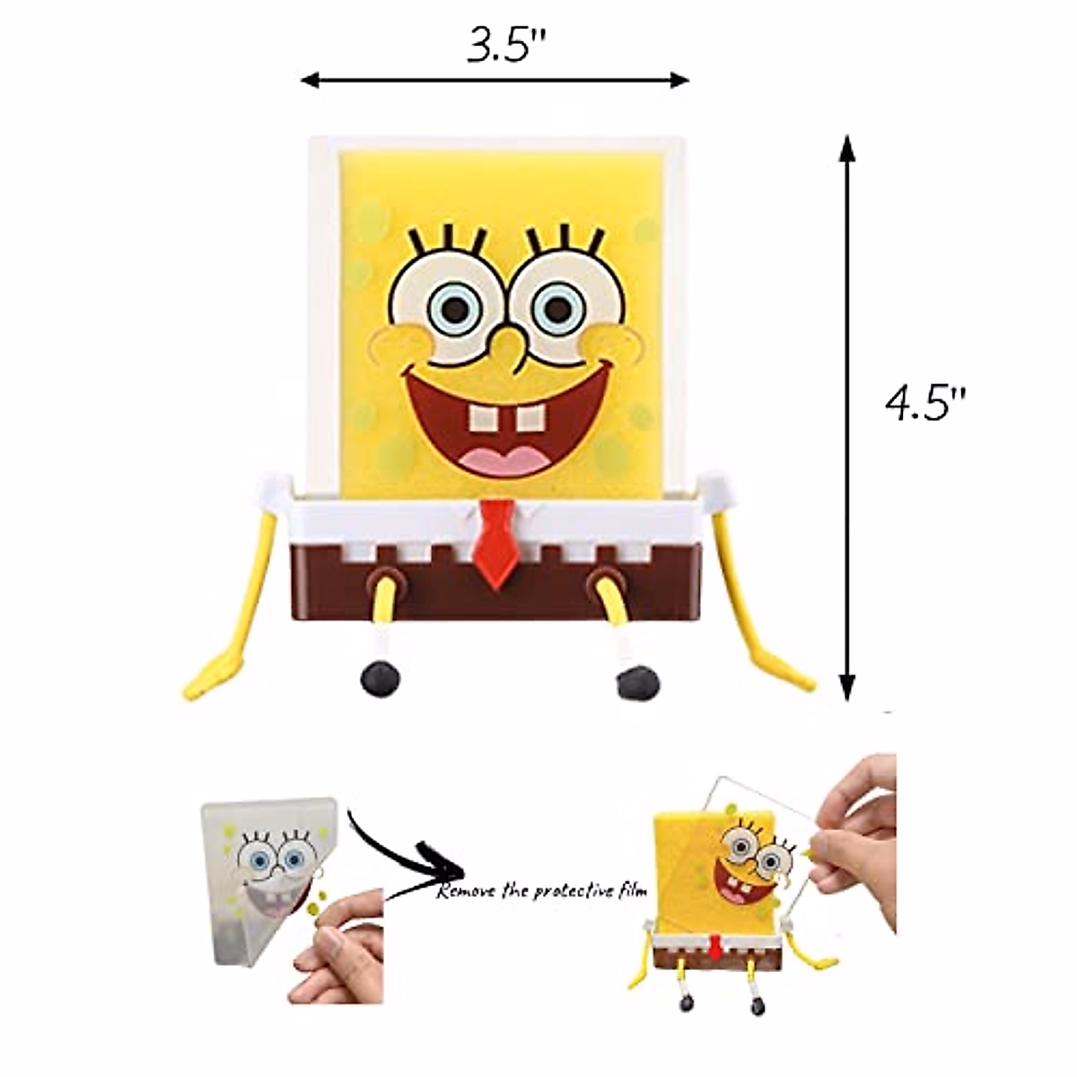 DISJOFEI Kitchen Cartoon Sponge Holder, Creative Cleaning Sponge Holder with 3pc Sponge, Kitchen Sink Sponge Holder