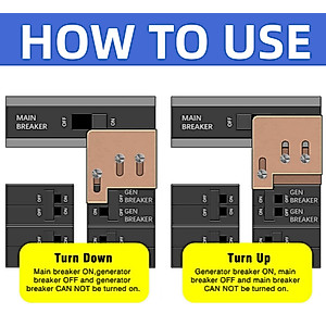 Generator Interlock Kit Compatible with Square D QO or Homeline 150 or 200 amp Panels.1 3/8 inches Spacing Between Main and Generator Breaker.Professional and Interlock Kit