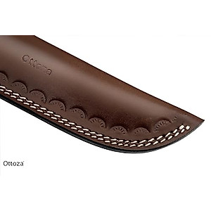 Ottoza Handmade Leather Knife Sheath SIDE DRAW Knife Sheath - Bushcraft Knife Sheath - Hunting Knife Sheath - Survival Knife Sheath - Vertical Knife Sheath Dark Brown TOP GRAIN LEATHER No:111