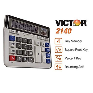 Victor 2140 Desktop Business Calculator, 12-Digit LCD