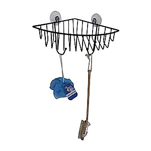 Corner Shower Caddie With Suction Cups Bath Bathroom Corner Shelf Rack Bronze Finish
