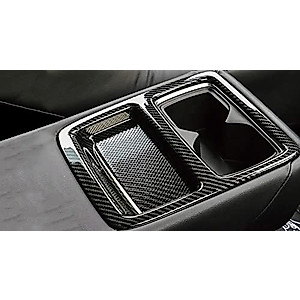 Xotic Tech Inner Rear Seat Water Cup Holder Panel Frame Cover Trim, Carbon Fiber Pattern, Compatible with Honda Accord 10th Gen 2018-2022