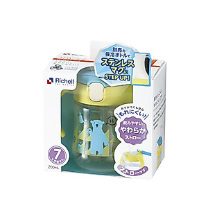 Richell Straw Mug 7months yellow 200ml