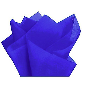 Royal Blue Gift Wrap Pom Pom Tissue Paper- 100sheets 15x20inches