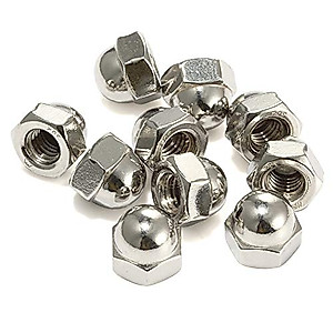 3/8-16 Acorn Hex Cap Dome Head Nuts, 304 Stainless Steel 18-8, Bright Finish, Pack of 20