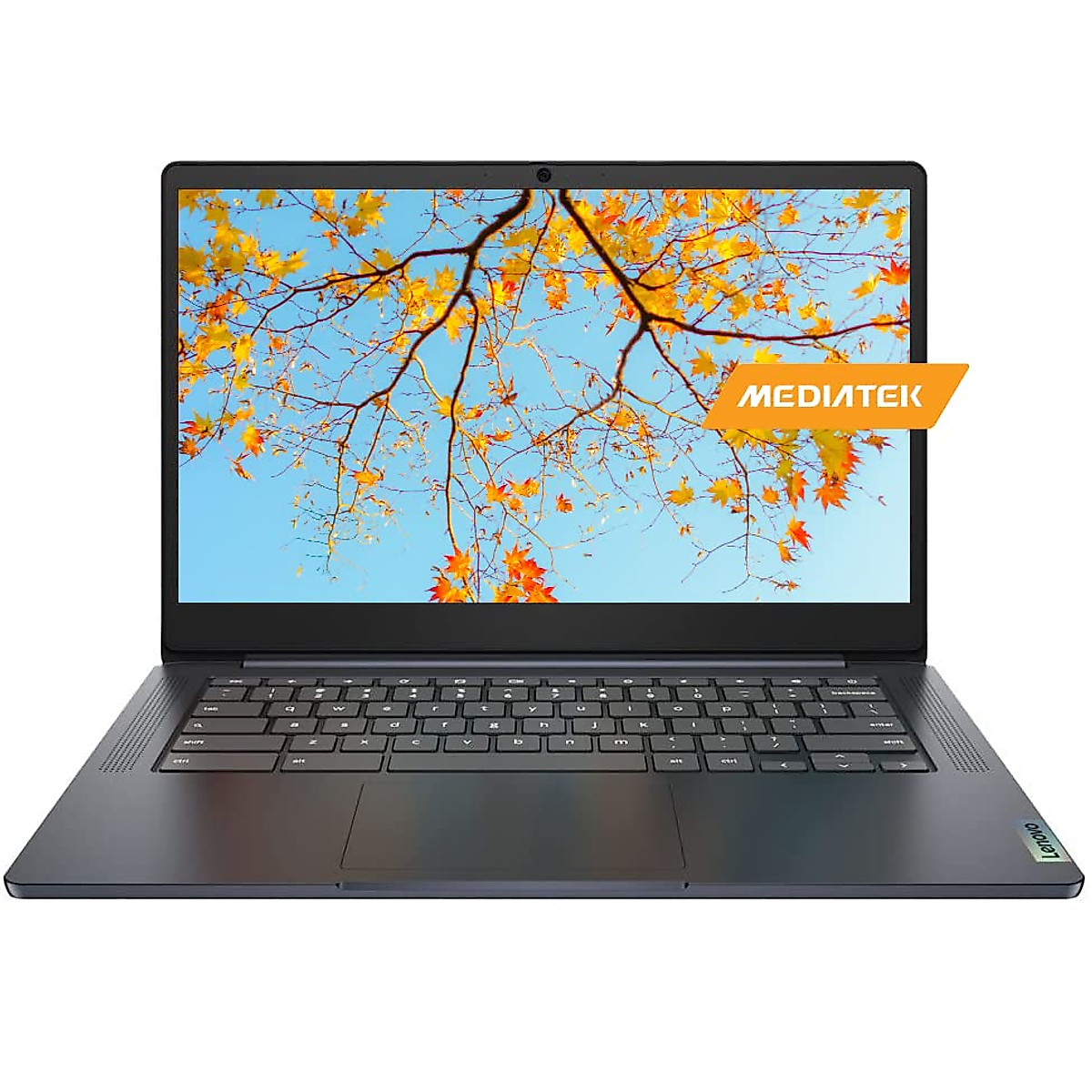 Lenovo Flagship Ideapad 3 14inch HD Chromebook, Mediatek MT8183 (8 Cores, Up to 2GHz), 4GB DDR4 RAM, 64GB eMMC + 128GB SD Card, Webcam, WiFi 5, USB-A&C, All Day Battery Life, Chrome OS