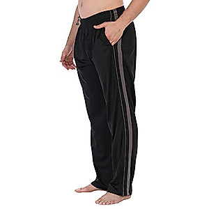 Gioberti Mens Athletic Track Pants, Black Charcoal, Large