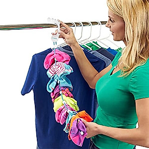 SockDock Sock Laundry Tool & Storage Hanger for Washing Drying & Storing Paired Socks, Clips & Locks, No Sorting or Matching, Foldable Closet Organizer Better Than Mesh Bag, 2-Pack (Blue)