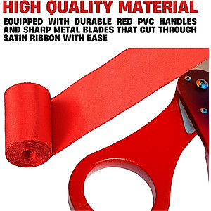 Red Ribbon Cutting Ceremony Kit – 25" Giant Scissors for Ribbon Cutting Ceremony Kit Giant Ribbon Cutting Giant Scissors Ceremony with Red Ribbon Grand Opening Ribbon and Scissors for Special Events