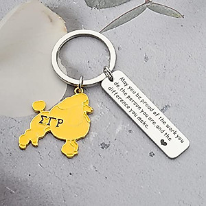 BAUNA Sorority Keychain SGRho Inspired Greek Sorority Jewelry (Sorority Keychain)