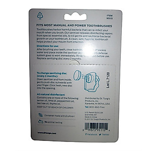 Dr. Tung's Snap-On Toothbrush Sanitizer 2 count (Pack of 2) - Assorted colors