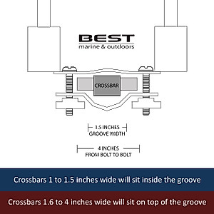 Best Marine and Outdoors Folding Kayak Roof Rack Carrier for Car, Truck & SUV, 2 Foldable J Racks for Kayaks & SUP Paddle Boards, Universal Crossbar Mount, Rooftop Kayaking Accessories
