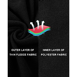 Dolcevida Womens Fleece Jacket Lightweight Soft Fleece Athletic Running Track Jackets Slim Fit Workout Jacket with Thumb Holes(Black,Medium)