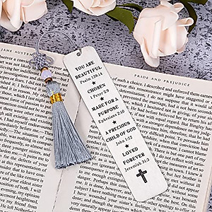 Baptism Gifts Confirmation Gifts for Women First Communion Gifts Inspirational Christian Gifts Bible Verse Bookmark with Tassel Book Lover Gifts for Women Birthday Christmas Bookmarks Gifts for Friend