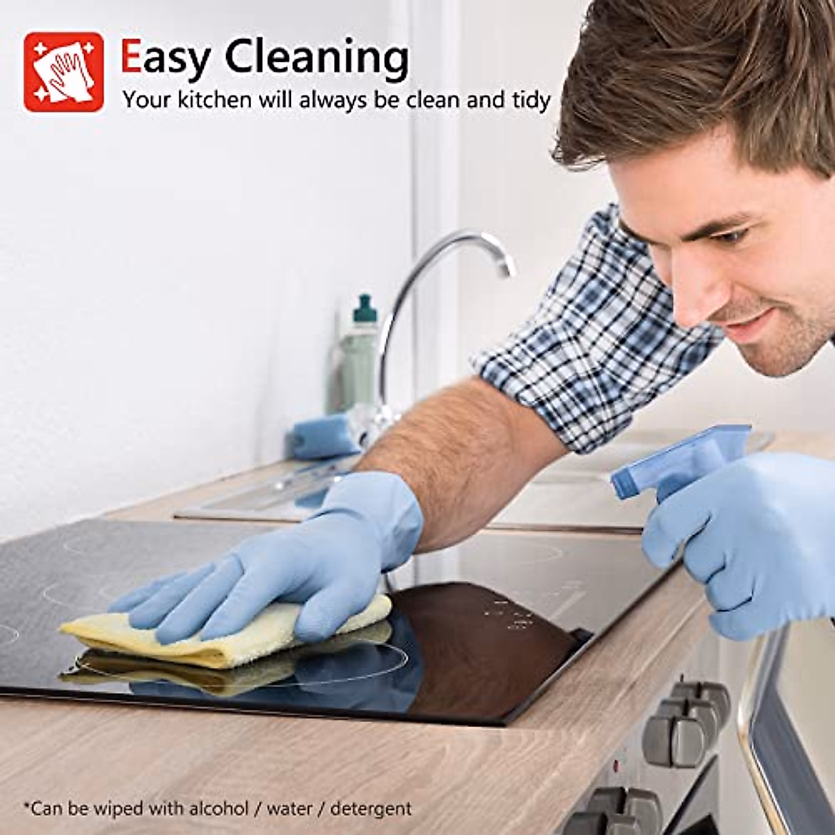 Electric Cooktop 30 Inch, IsEasy Ceramic Cooktop 5 Burners Electric Stove Top Built-in Countertop 8200W Electric Radiant Cooktop with 9 Heating Level, 220-240V, Hard Wire, No Plug