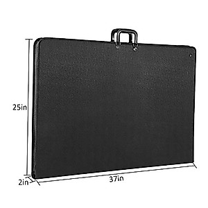 1st Place Products Professional Art Portfolio Case - 24 x 36 Inches - Light Weight & Durable - Shoulder Strap & Handle Options - Three Inside Pockets - Water Resistant - Documents Posters Monitors