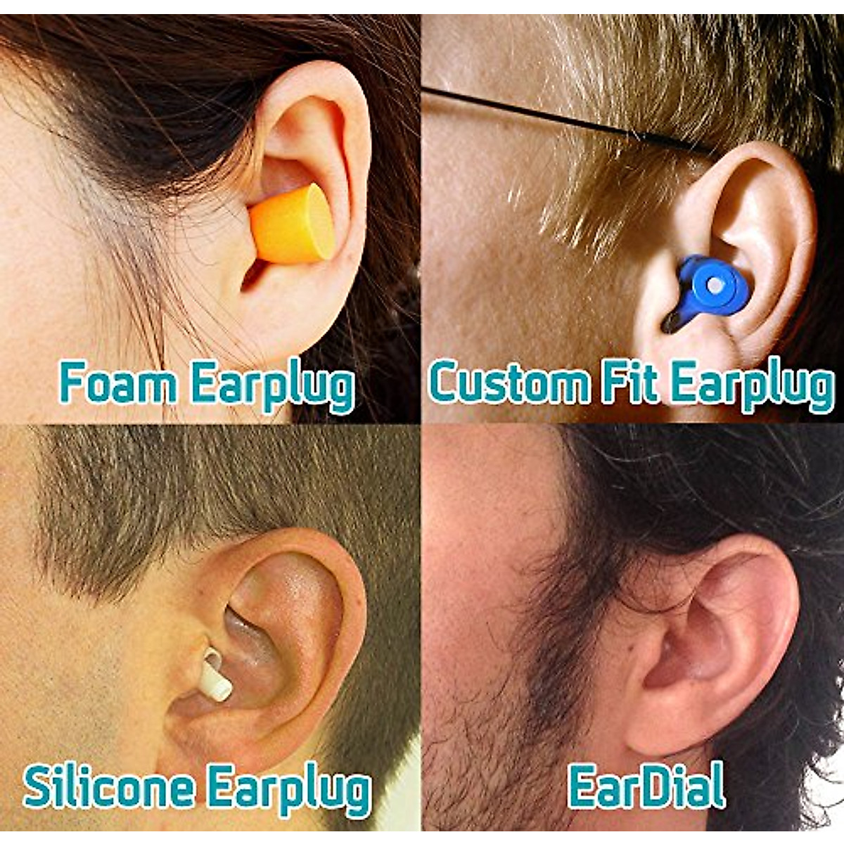 EarDial HiFi Earplugs - Invisible Hearing Protection for Concerts, Music Festivals, Musicians, Motorcycles and other Discreet Comfortable High Fidelity Noise Reduction. With Compact Case and App