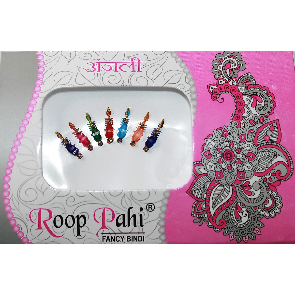 IS4A 10 Pack Bindi for Women, Bindi Jewelry Forehead, Indian Bindi, Bindi Face Jewels Multicolored Face Bindi Stickers