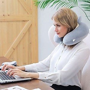 Travel Pillow, Memory Foam Neck Pillow with 360-Degree Head Support Comfortable Airplane Pillow with Storage Bag Lightweight Traveling Pillow for Sleeping, Car, Train, Bus and Home Use (Koala)