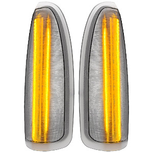 Recon 264120CL LED Side Mirror Lens 2003-2007 Ford F250/F350 Super Duty & Excursion (2 Piece Set) - Clear Lens