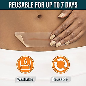 NUVADERMIS Silicone Scar Tape for Surgical Scars - 120" x 1.5" Roll - Extra Long Scar Sheets for C-Section, Tummy Tuck, Keloid, and Surgical Scars - Reusable Medical Grade Silicone Scar Tape - 1 Pack