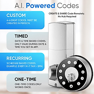 Sifely Smart Lock, Smart Lock Front Door, Keyless Entry Door Lock, Smart Deadbolt, Smart Door Lock, Deadbolt Lock, Digital Door Lock, Keypad Deadbolt Lock, Smart Lock Deadbolt (Fob Supported)