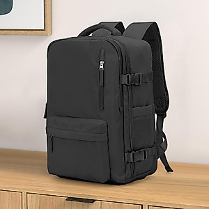 VECAVE Large Carry On Backpack for Women Men,Travel Backpack, Airline Approved Backpack Fit 17 Inch Laptop with USB Charging Port (Black)