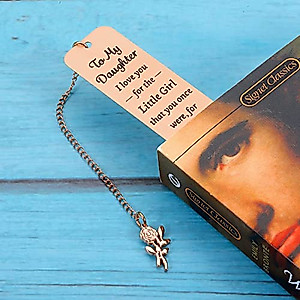 Daughter Gift from Mom Inspirational Bookmark Gifts for Teen Girl 16th 18th 21st Birthday Gift for Kid from Mom Stepmom to My Daughter I Love You Valentines Graduation Christmas Gifts