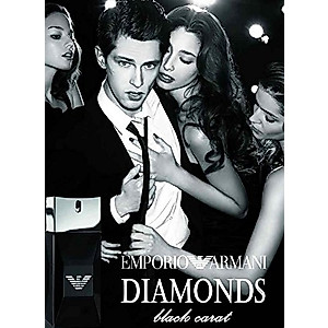 Giorgio Armani Emporio Armani Diamonds Black Carat Eau de Toilette Spray for Men, 1.7 Ounce