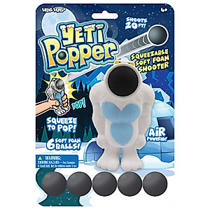 Hog Wild Yeti Ball Popper Toy - Includes 4 Soft Foam Balls - Squeeze to Pop Air Powered Balls Up to 20 Feet - Launcher Safe for Indoor/Outdoor Play - Party Favor Gift for Kids, Girls, Boys Ages 5+