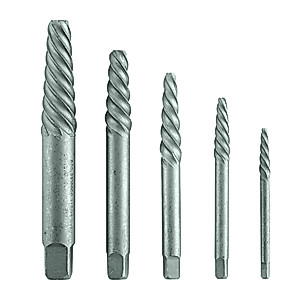 BOSCH BSPE5S 5-Piece Spiral Flute High-Carbon Steel Screw Extractor Assorted Set