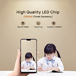 SCON 4FT Pendant Linear LED Suspended Lighting 30W LinkableModern Fixture FloodLight for Room Office Shop Garage (3000K-Warm White/90°/Ra85/Grey)