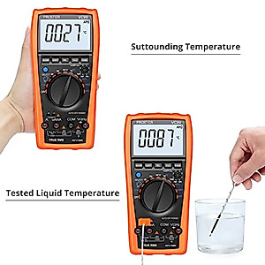 Proster Autoranging Multimeter 6000 Count TRMS Digital Multitester NCV AC DC Current Voltage Tester Amp Ohm Volt Meter Capacitance Test Temperature Measurement Continuity Tester