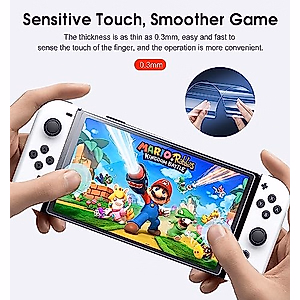XINRUISEN 2Pack Screen Protector for Nintendo Switch Oled 2023, Tempered Glass Screen Protector for Nintendo Switch OLED New Model 7inch, Screen Protective Glass Cover Saver Protection for Switch OLED