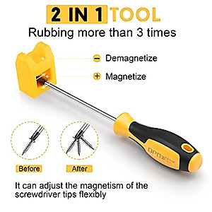 OPOW 12-Piece Magnetic Screwdrivers Sets with Storage Case, Professional Screwdriver Set Includes Flat, Phillips,Torx, Non-Slip for Repair Home Improvement Craft
