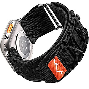 Odbeai Compatible with Apple Watch Ultra Band, Rugged Bands Compatible with Apple Watch Series 9 Band Men, Nylon Braided Bands Compatible with Apple Watch Band 44mm 45mm 42mm 49mm, Military Straps for iWatch Bands Series 8 7 6 5 4 3 2 1 SE Ultra 2