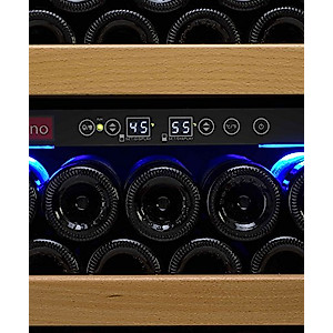 Allavino 24" Wide Vite II Tru-Vino 99 Bottle Dual Zone Black Right Hinge Wine Refrigerator