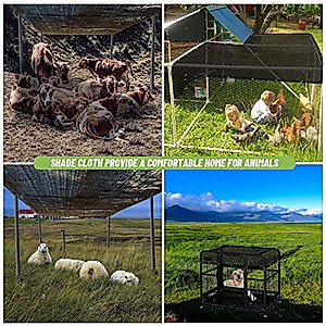 Cool Area 55% Sun Shade Cloth Mesh Tarp with Grommets for Plant Cover Patio Canopy Garden Pergola Greenhouse Car Barn Kennel 6.5ft x10ft Black