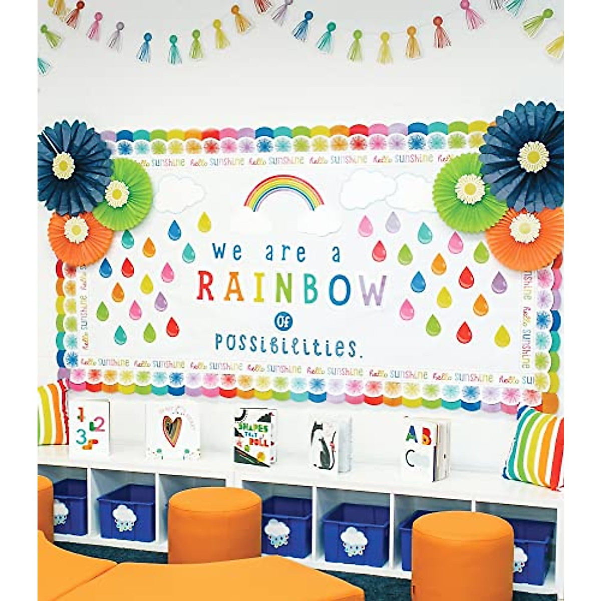 Schoolgirl Style - Hello Sunshine | We Are a Rainbow of Possibilities Bulletin Board Set